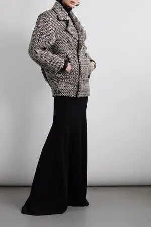 Saint Laurent Double-breasted Longline Wool Coat