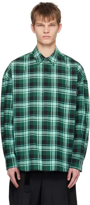 JUUN.J Juun.J Green Check Shirt M Green