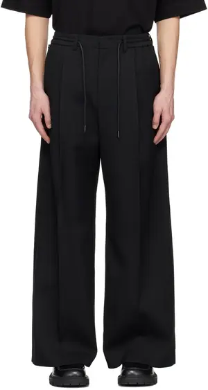 JUUN.J Juun.J Black Drawstring Trousers - 5 Black