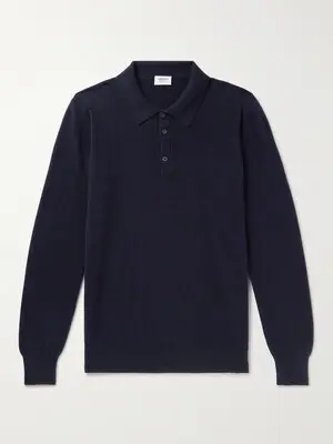 GHIAIA Cashmere Polo Shirt - Blue