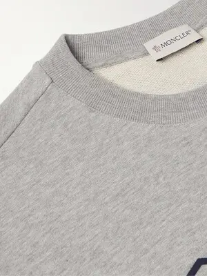 Moncler Logo-print Striped Cotton-jersey Sweatshirt