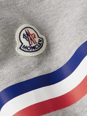 Moncler Logo-print Striped Cotton-jersey Sweatshirt