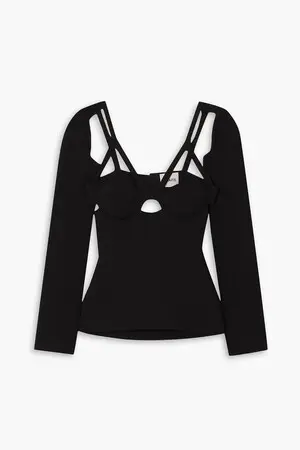 Khaite Roza Cutout Stretch-knit Sweater