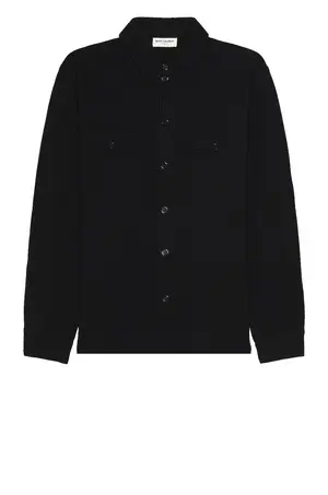 Saint Laurent Oversize Chemise In Black