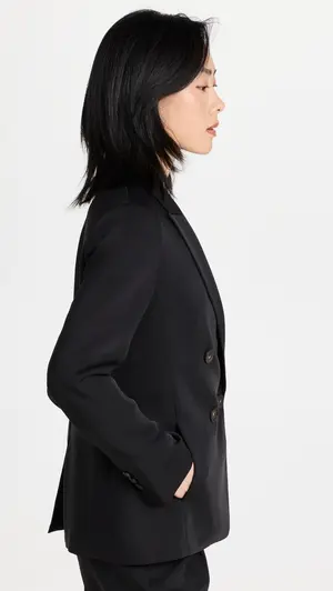 Vince Crepe Suiting Blazer - Black