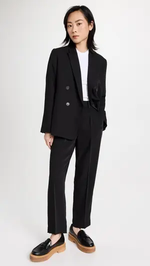 Vince Crepe Suiting Blazer - Black