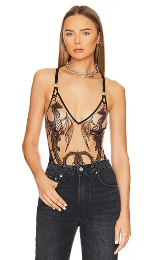 THISTLE AND SPIRE Dracona Bodysuit - Butterscotch