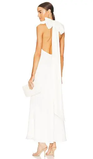 Misha Collection X Evianna Satin Gown - Ivory