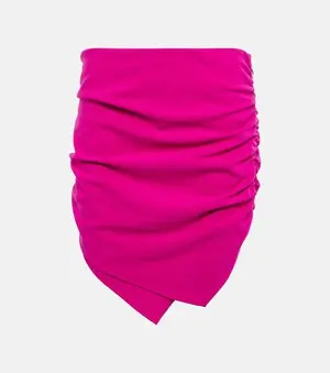Attico Hatty Ruched Miniskirt - Pink
