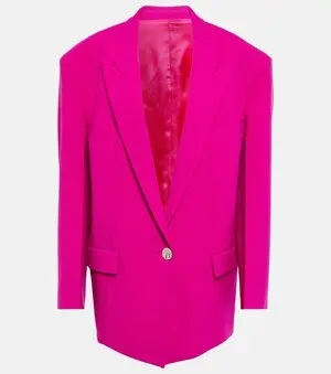 Attico The Attico Glen Oversized Crêpe Blazer Pink