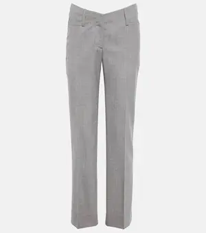 Victoria Beckham Pleated Virgin Wool Trousers