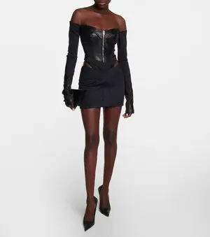 MUGLER Cutout Mini Skirt