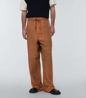 MAISON MARGIELA Printed Silk Pants