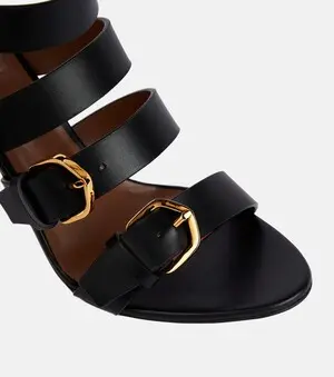 Alaïa Buckle Leather Sandals