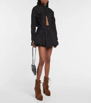 Alaïa Trekk Suede Ankle Boots - Brown