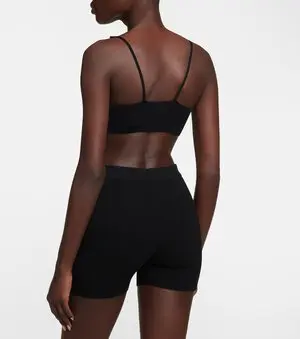 Jacquemus Le Short Pralu Ribbed-knit Shorts - Black