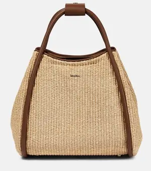 Max Mara Marine Raffia-effect Tote Bag