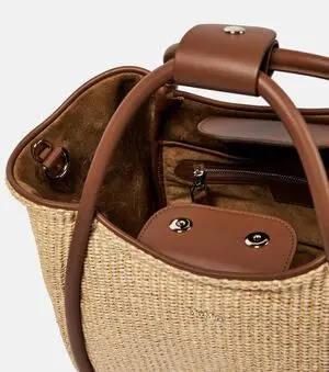 Max Mara Marine Raffia-effect Tote Bag