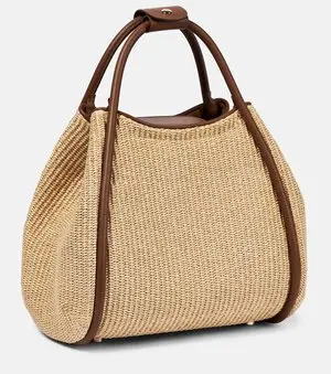 Max Mara Marine Raffia-effect Tote Bag