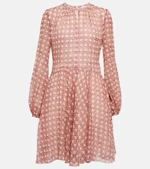 Giambattista Valli Silk Georgette Minidress - Pink