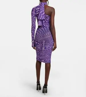 MUGLER Printed Mesh Minidress