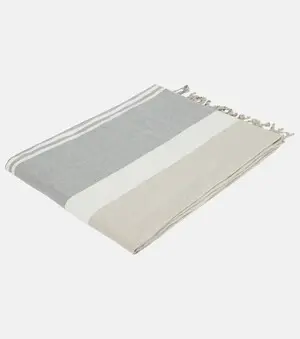 Brunello Cucinelli Striped Linen Beach Towel - Beige