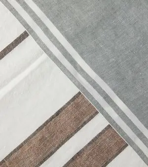 Brunello Cucinelli Striped Linen Beach Towel