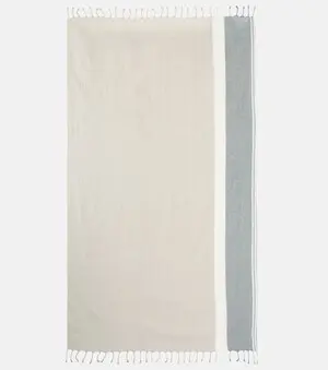 Brunello Cucinelli Striped Linen Beach Towel