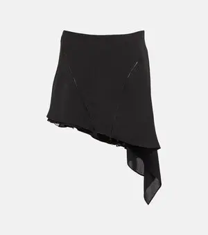 MUGLER Asymmetrical High-rise Miniskirt