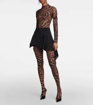 MUGLER Asymmetrical High-rise Miniskirt