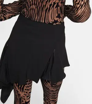 MUGLER Asymmetrical High-rise Miniskirt