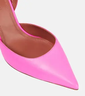 Amina Muaddi Holli Glass Slingback Pumps