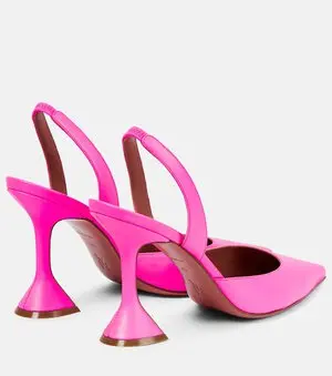 Amina Muaddi Holli Glass Slingback Pumps