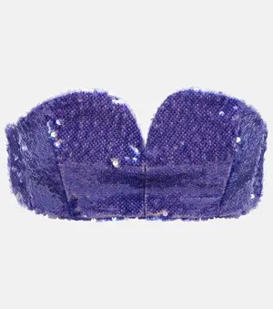 BLAZÉ MILANO Clyde Sequined Bandeau Bra
