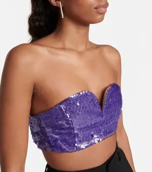 BLAZÉ MILANO Clyde Sequined Bandeau Bra