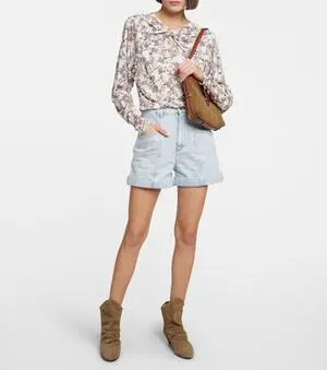 Isabel Marant Jociae Printed Jersey Top