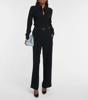 Victoria Beckham Pleated Wide-leg Trousers