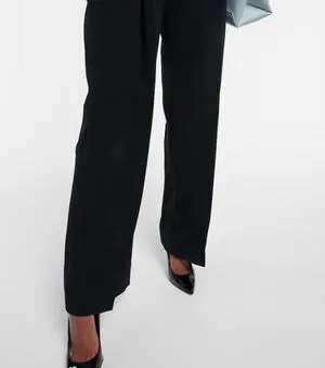 Victoria Beckham Pleated Wide-leg Trousers