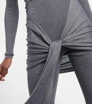 Alaïa Tie-front Cashmere And Silk Turtleneck Sweater