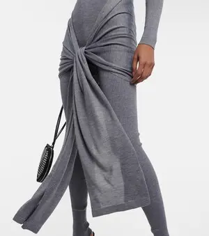 Alaïa Tie-front Cashmere And Silk Turtleneck Sweater