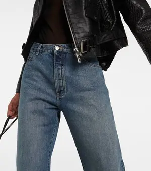 Alaïa Lover Low-rise Straight Jeans