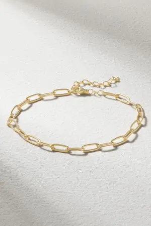 Mateo Paperclip Chain 14-karat Bracelet - Gold