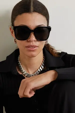 Saint Laurent Oversized D-frame Acetate Sunglasses