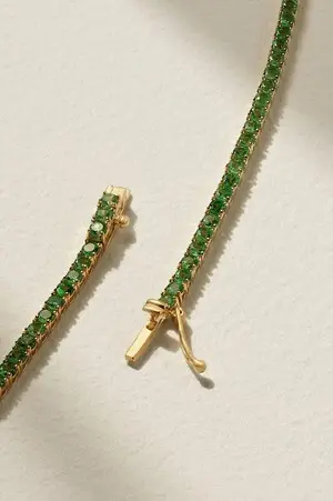 ROXANNE FIRST 14-karat Gold Tsavorite Tennis Necklace - Green