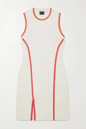 SAUL NASH Ribbed Stretch-cotton Jersey Mini Dress
