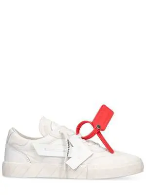 Off-White Floating Arrow Low Top Leather Sneakers - White