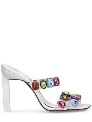 Attico 100mm Nanci Pvc Mules White,multi