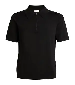 Sandro Half-zip Polo Shirt - Black