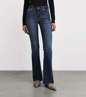 7 For All Mankind Bair Mid-rise Bootcut Jeans - Blue