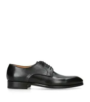 Magnanni Leather Derby Shoes - Black